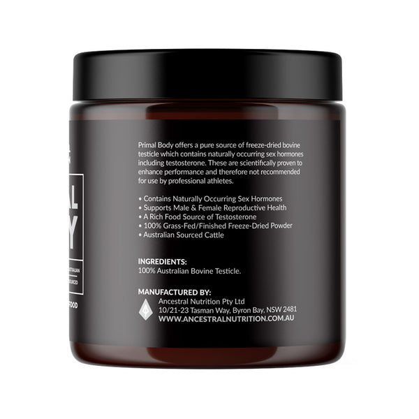 Primal Body - Grass Fed Bovine Testicle – Ancestral Nutrition