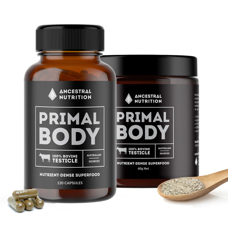 Primal Body - Grass Fed Bovine Testicle – Ancestral Nutrition