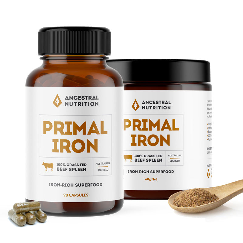 Primal Iron Beef Spleen Capsules - Grass Fed Iron Rich Food – Ancestral ...